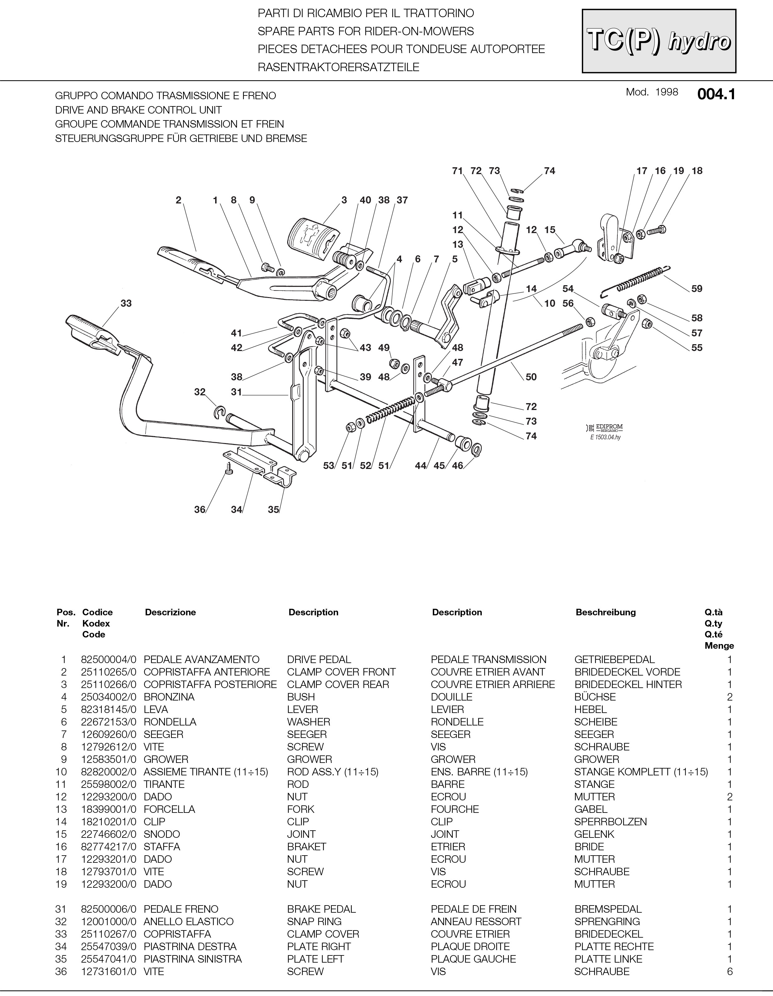 Vue Eclatee Tracteur Tondeuse Mtd Demaxde MTD Tracteurs De Pelouse MTD